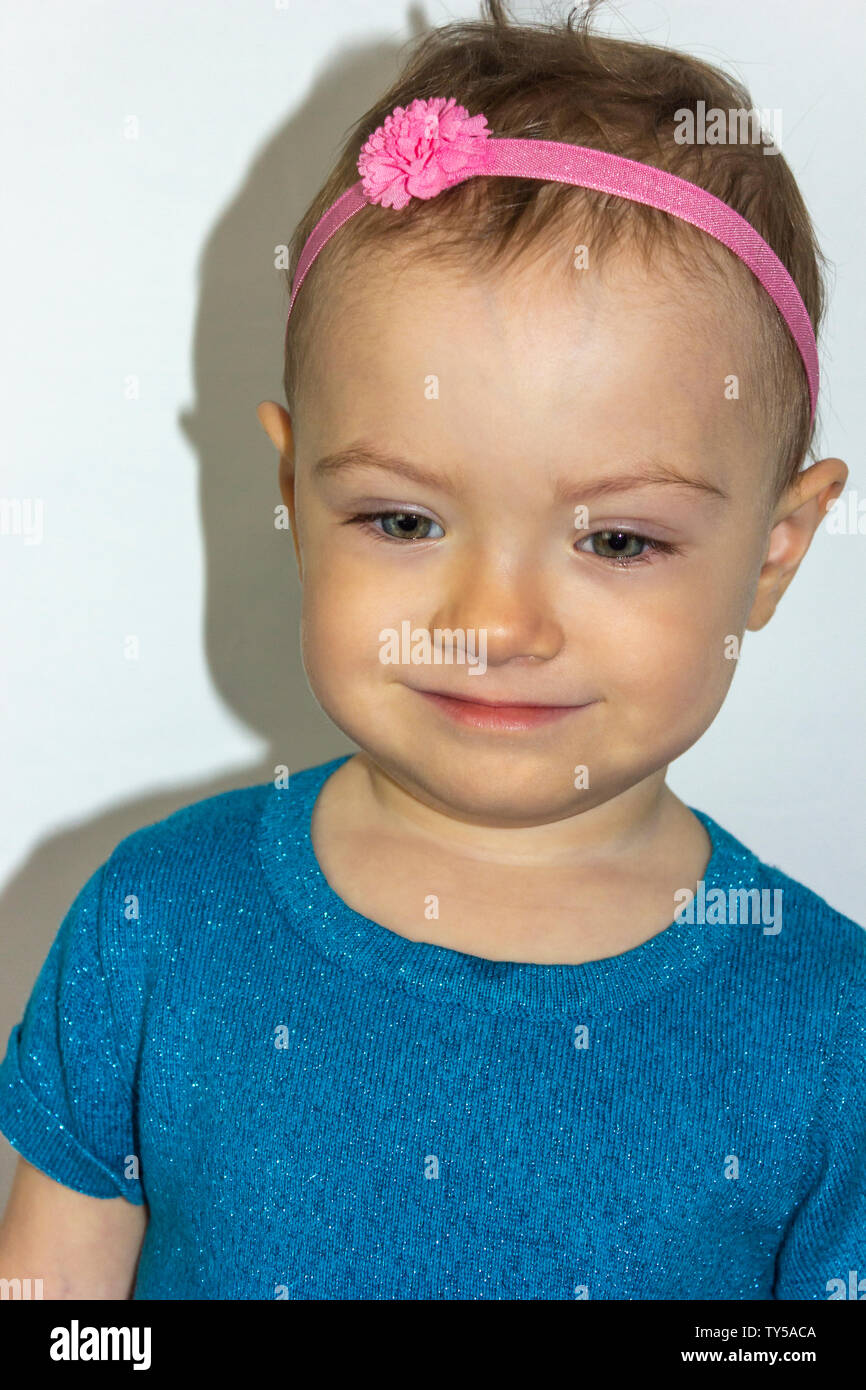 Very cute 20 months old baby portrait. Beautiful 1 year old toddler ...