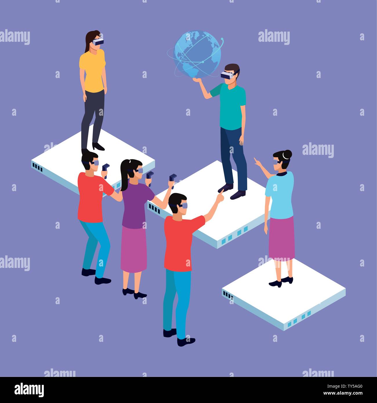 Globe simulation Stock Vector Images - Alamy