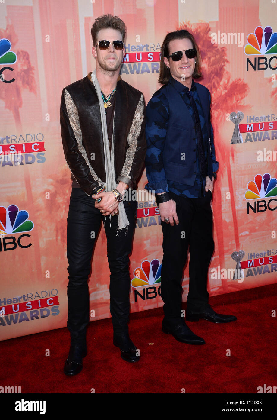 Brian Kelley, left, and Tyler Hubbard, of Florida Georgia Line, attend ...