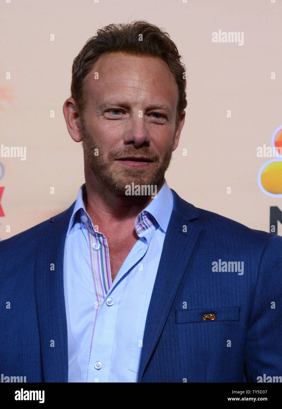 Actor Ian Ziering poses backstage at the iHeartRadio Music Awards at ...