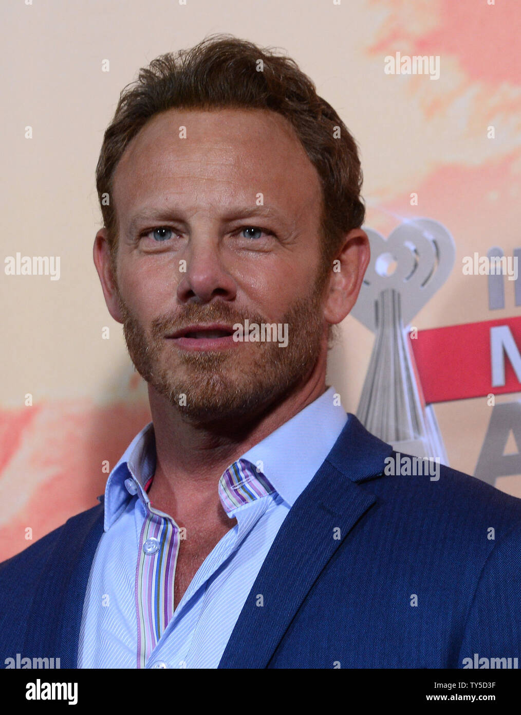 Actor Ian Ziering poses backstage at the iHeartRadio Music Awards at ...