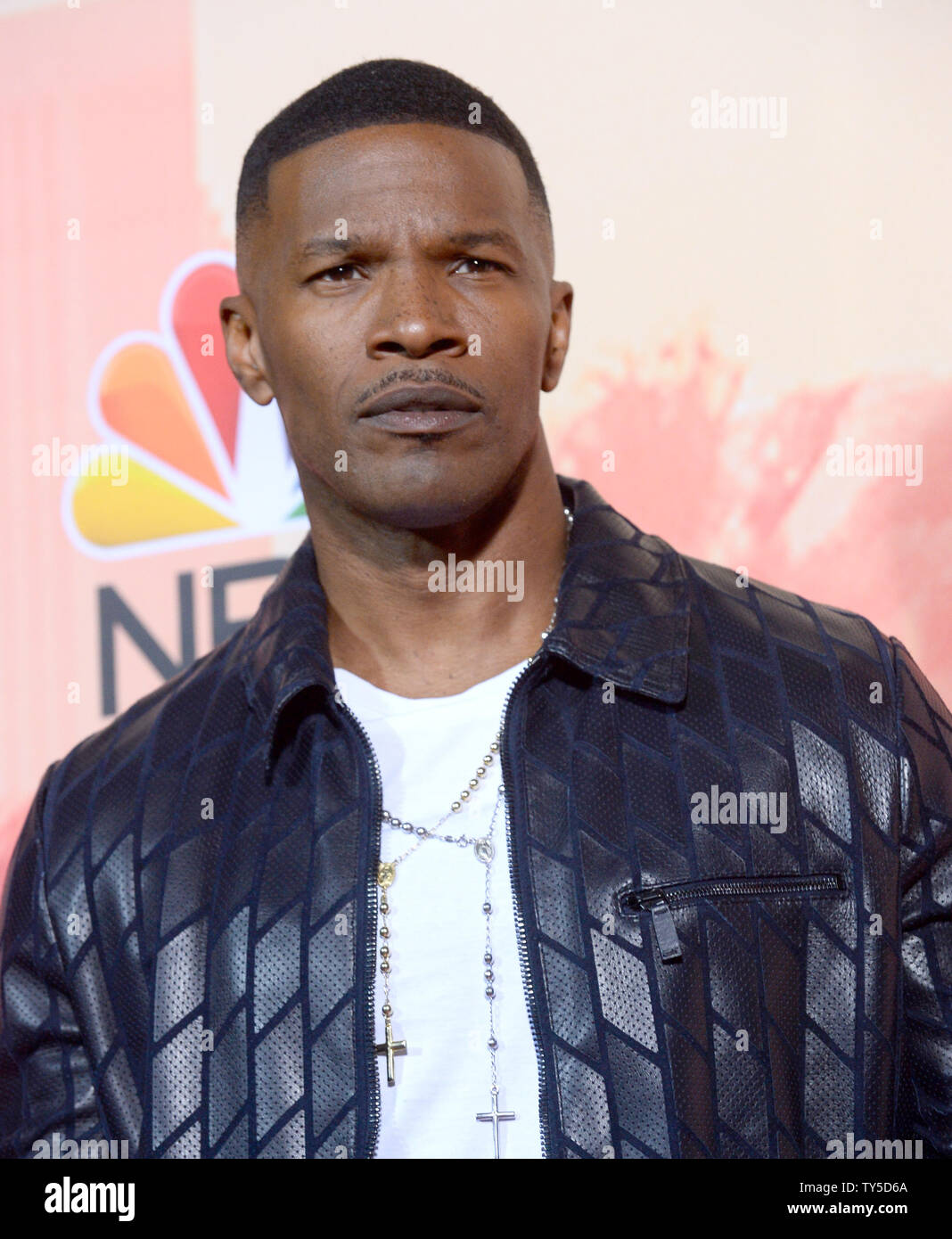 Actor Jamie Foxx poses backstage at the iHeartRadio Music Awards at the ...