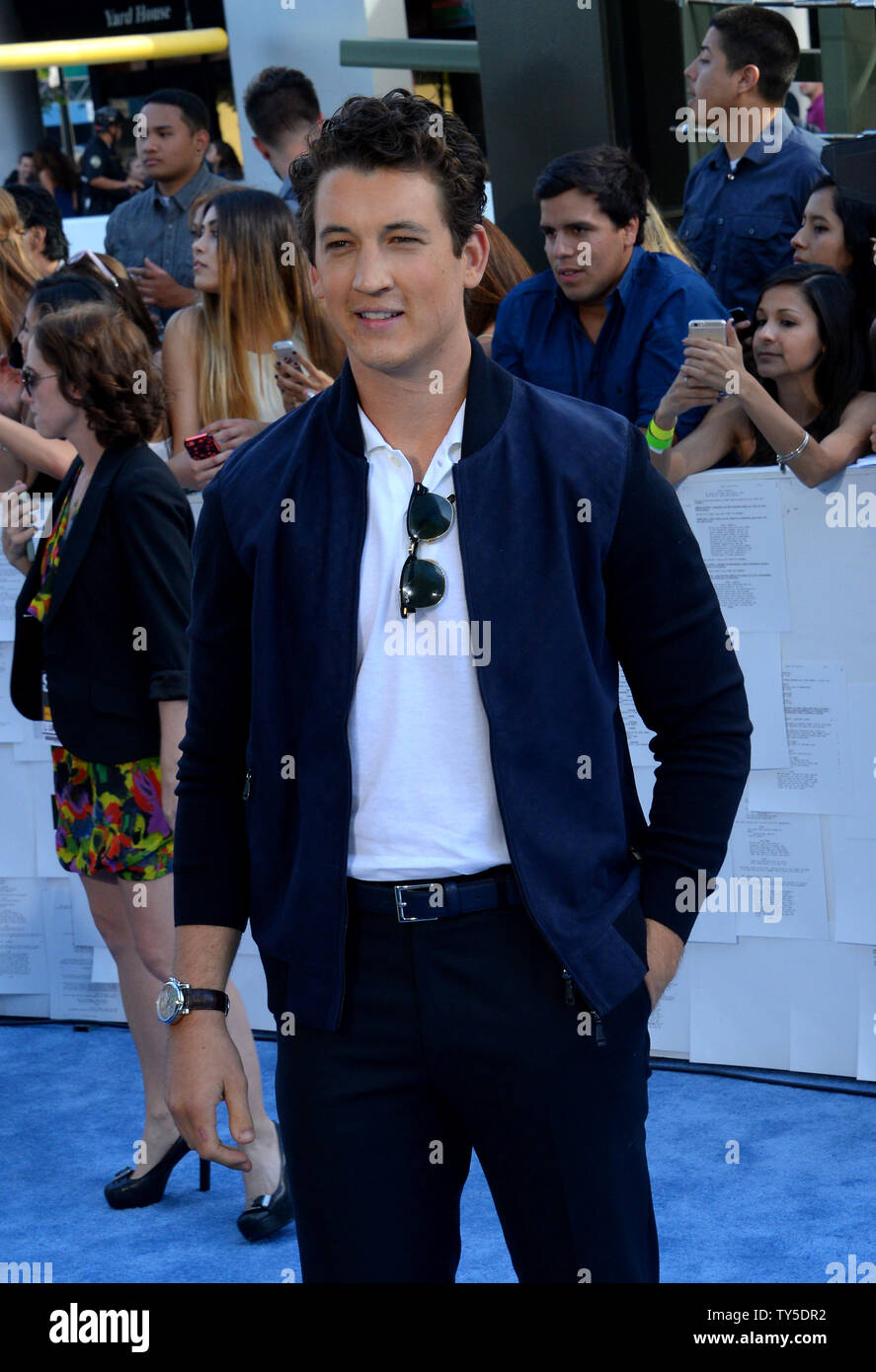 Actor Miles Teller arrives for the MTV Movie Awards at Nokia Theatre L ...