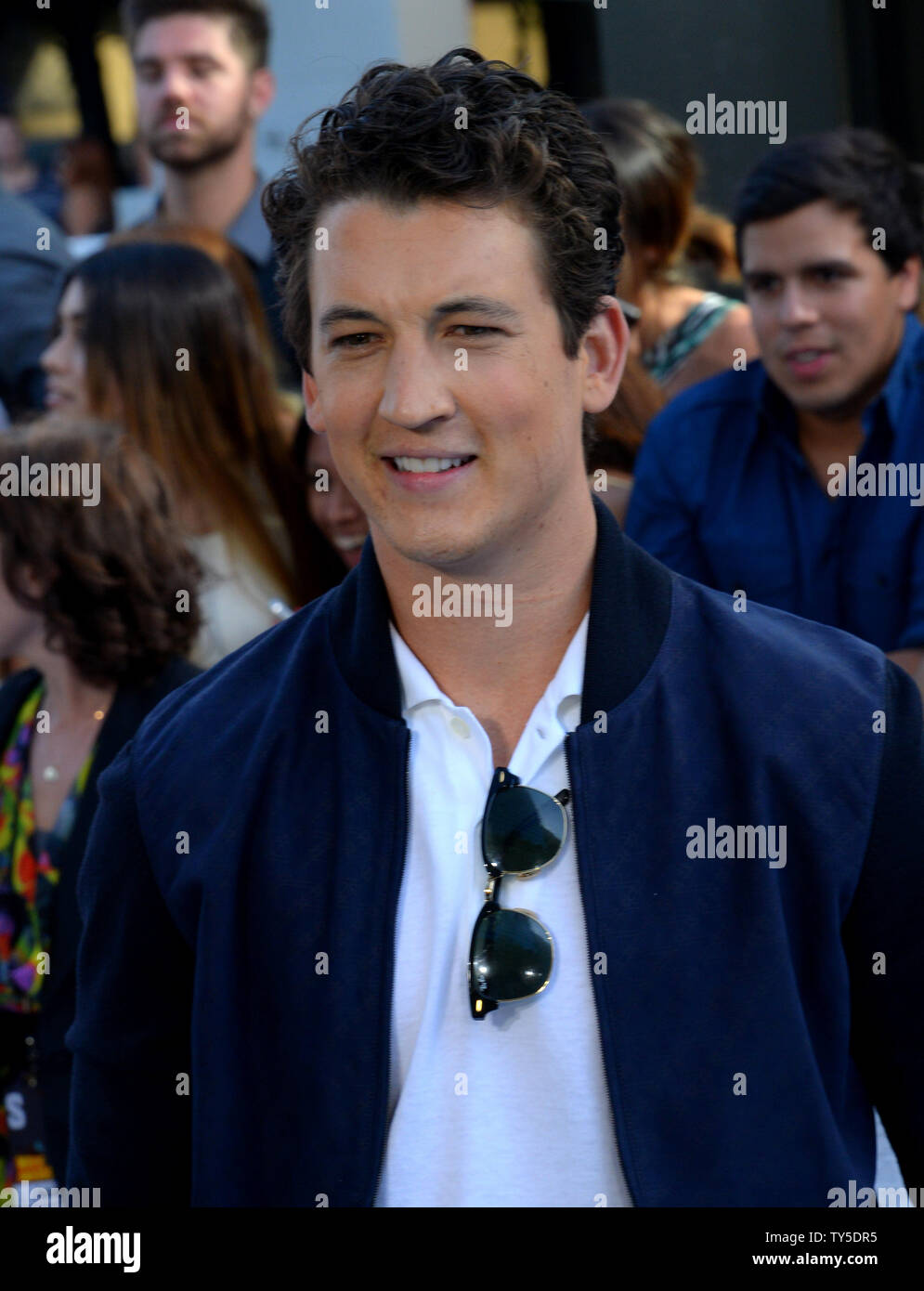 Actor Miles Teller arrives for the MTV Movie Awards at Nokia Theatre L ...