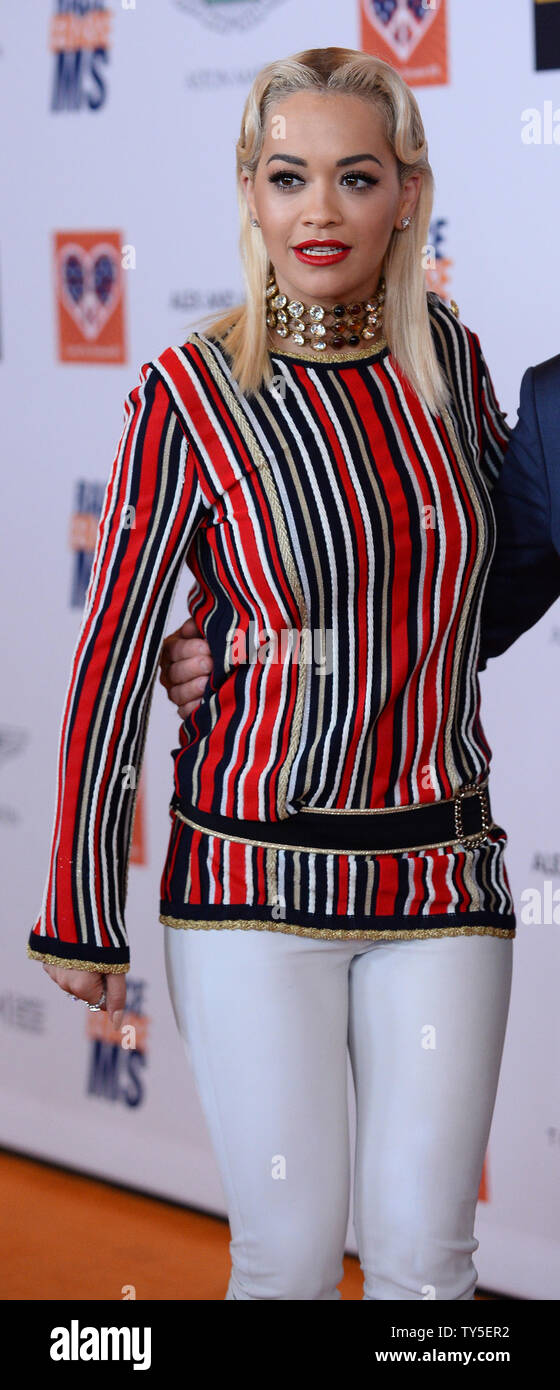 British singer and songwriter Rita Ora attends the 22nd annual Race To ...