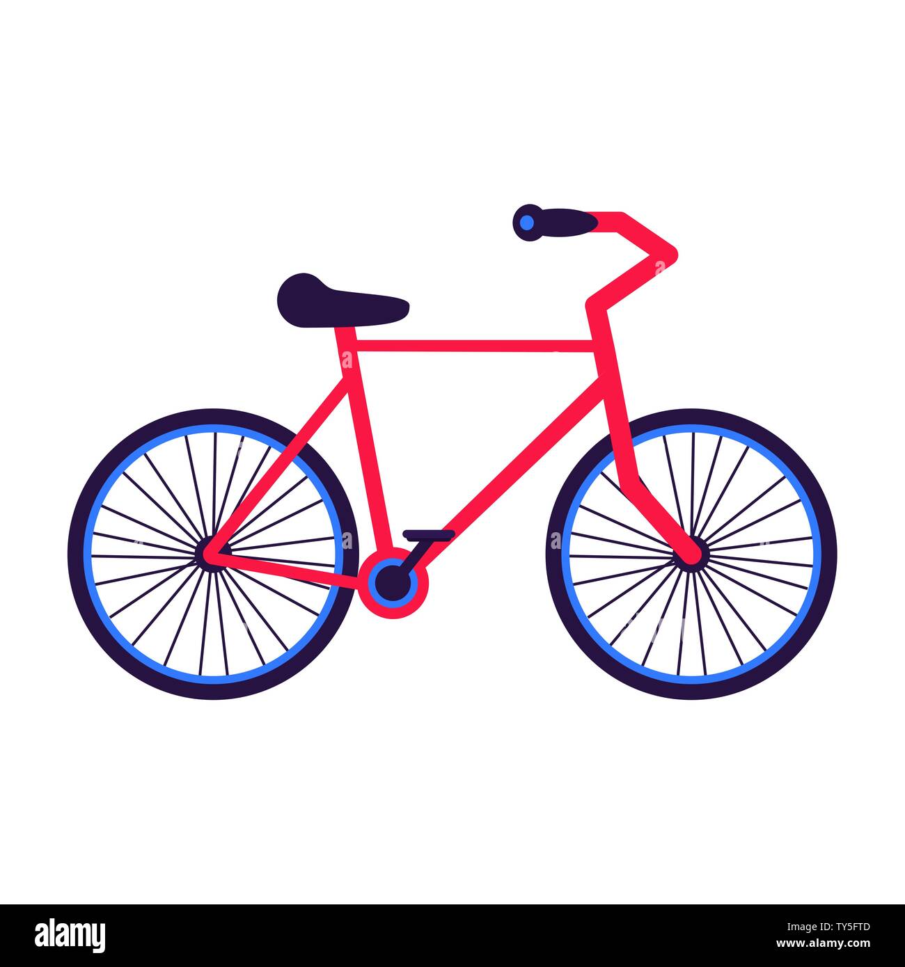 red bicycle on white background Stock Vector Image & Art - Alamy