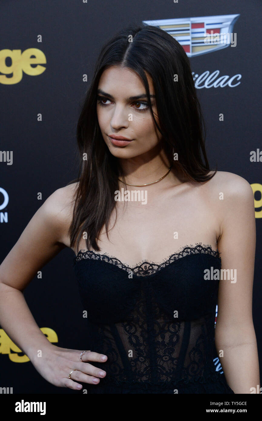 Cast member Emily Ratajkowski attends the premiere of the motion ...