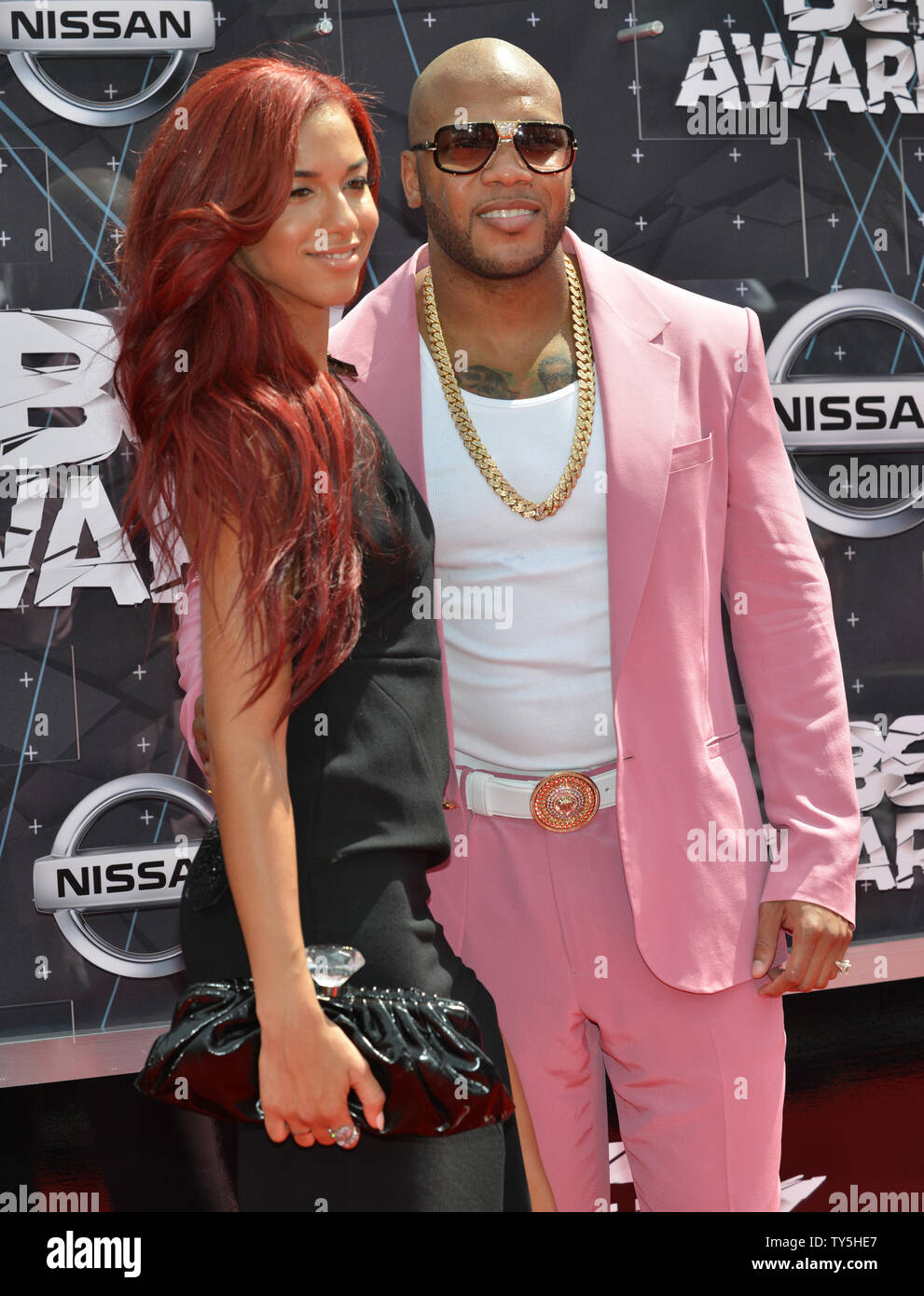 Natalie La Rose, left and Flo Rida attend the 15th annual BET Awards at ...