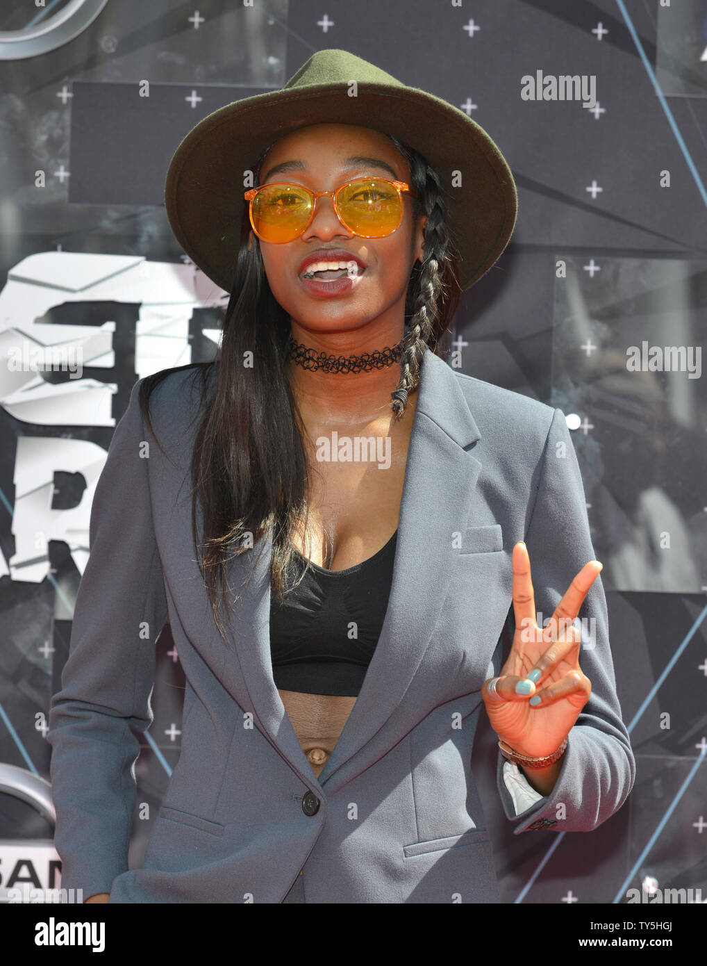 Musician Little Simz attends the 15th annual BET Awards at Microsoft ...