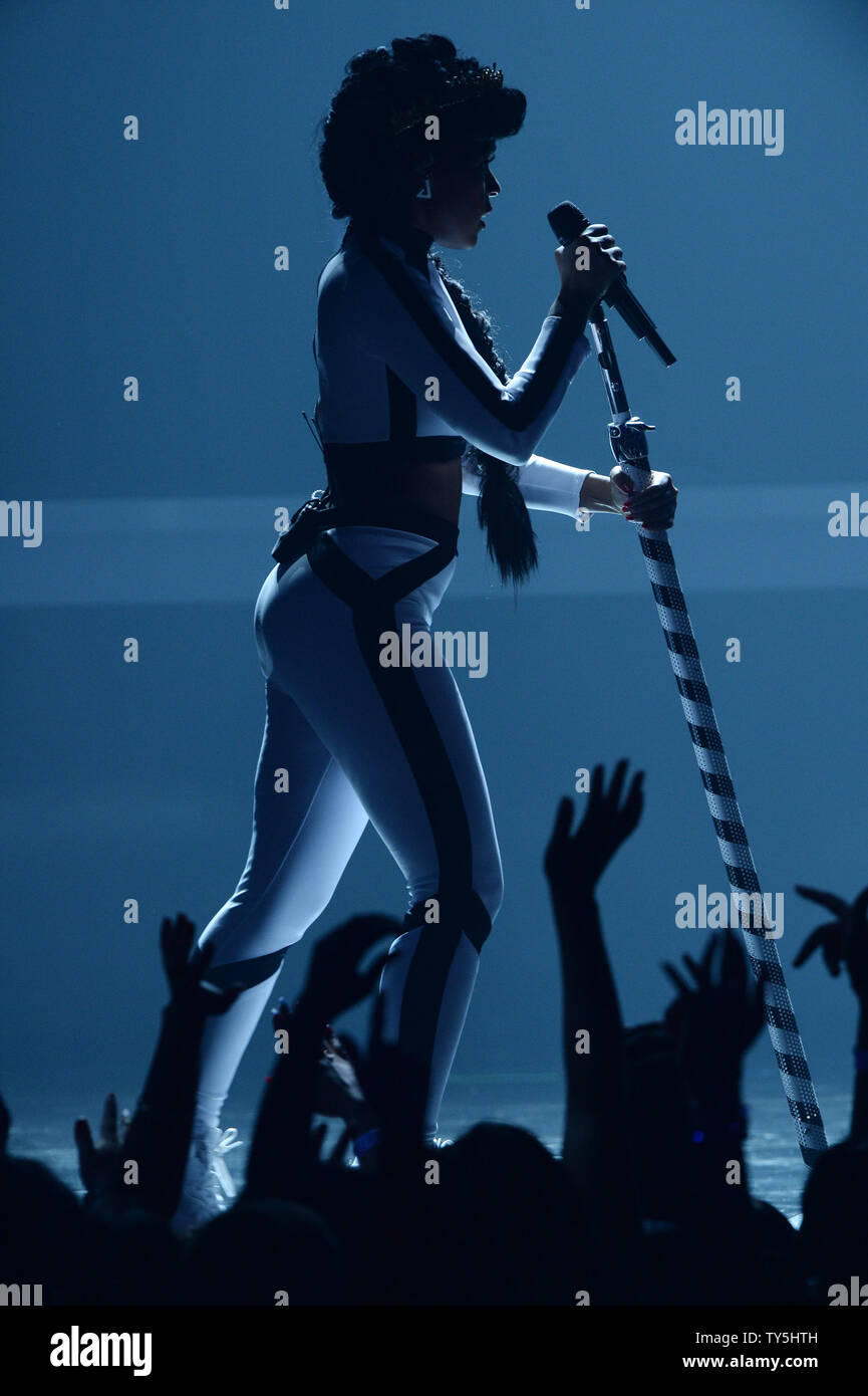 Singer Janelle Mon‡e performs onstage during the 15th annual BET Awards ...