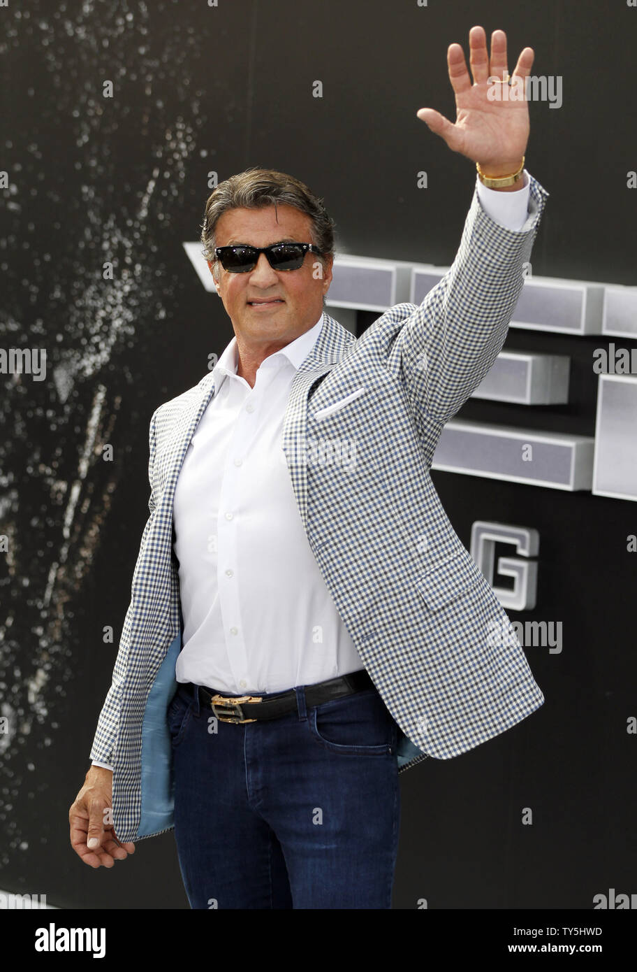 Celebrity Sylvester Stallone attends the premiere of the motion picture ...