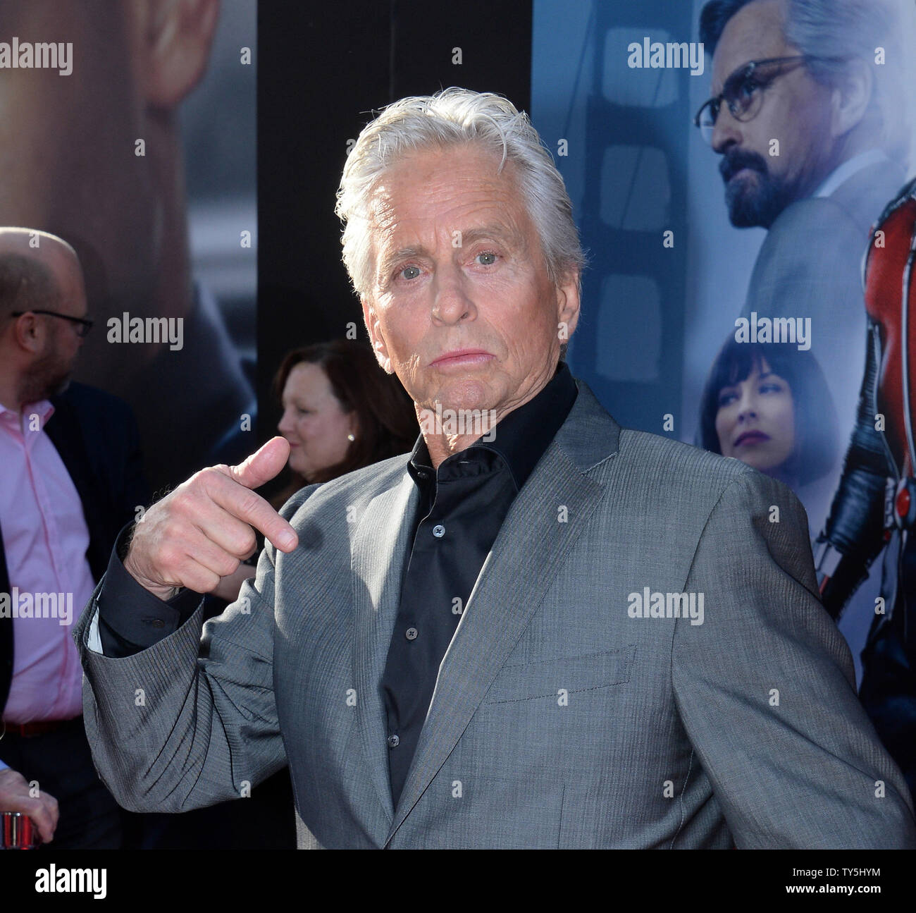 Cast member Michael Douglas attends the premiere of the sci-fi motion ...