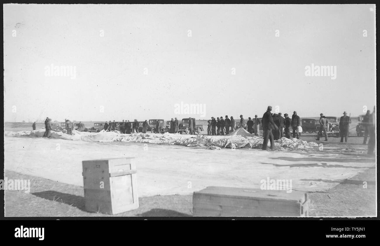 Historic weather balloon Explorer II. Lake Andes NWR, South Dakota ...