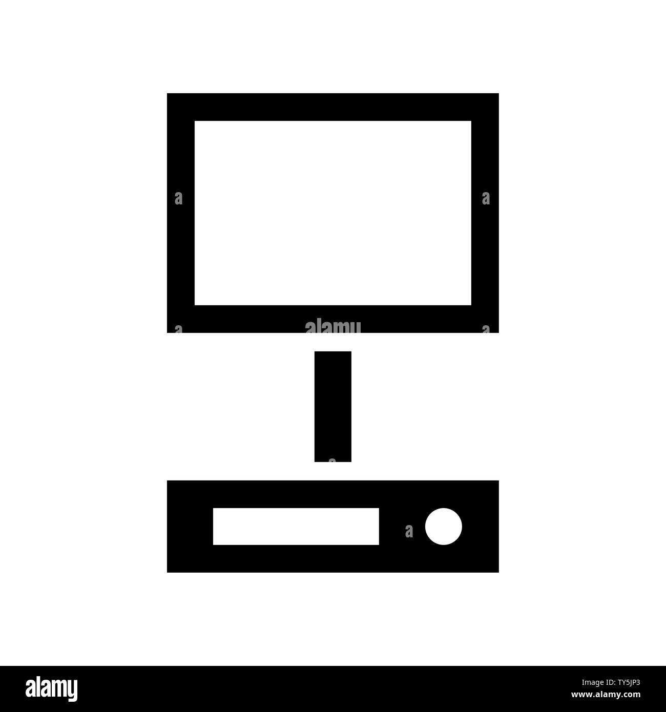 monitor desktop logo or icon illustration. Perfect use for website, app ...