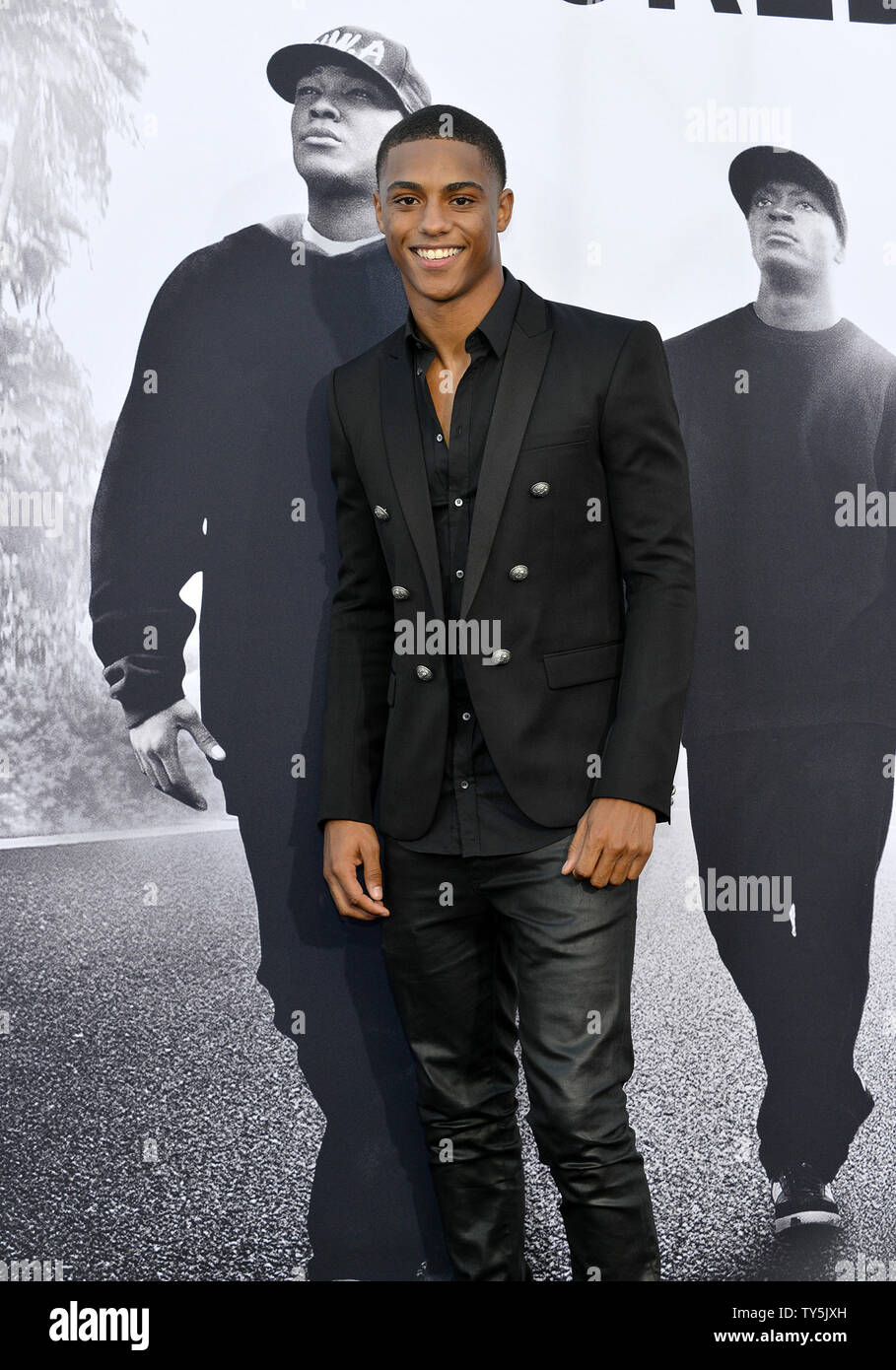 Actor Keith Powers attends the premiere of the N.W.A. motion picture ...