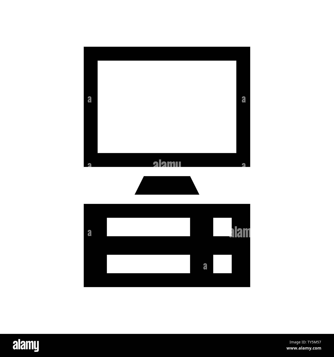 monitor desktop computer design logo or icon illustration. Perfect use ...