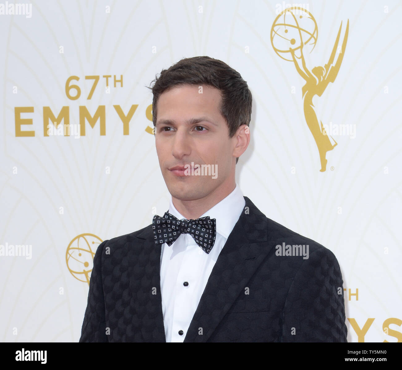 Andy Samberg arrives at the 67th Primetime Emmy Awards in the Microsoft ...