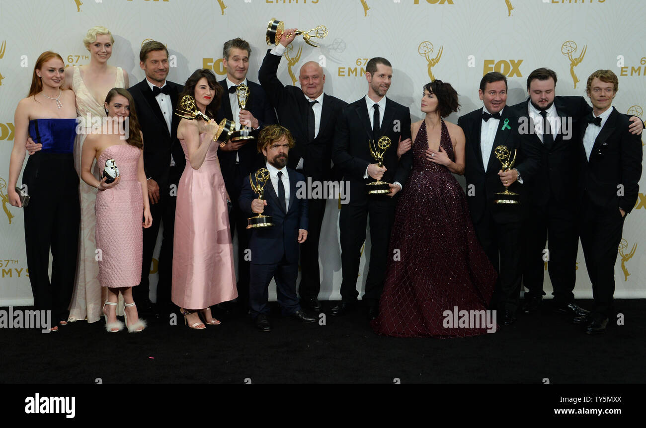 The cast and crew of 'Game of Thrones', winners of the award for ...