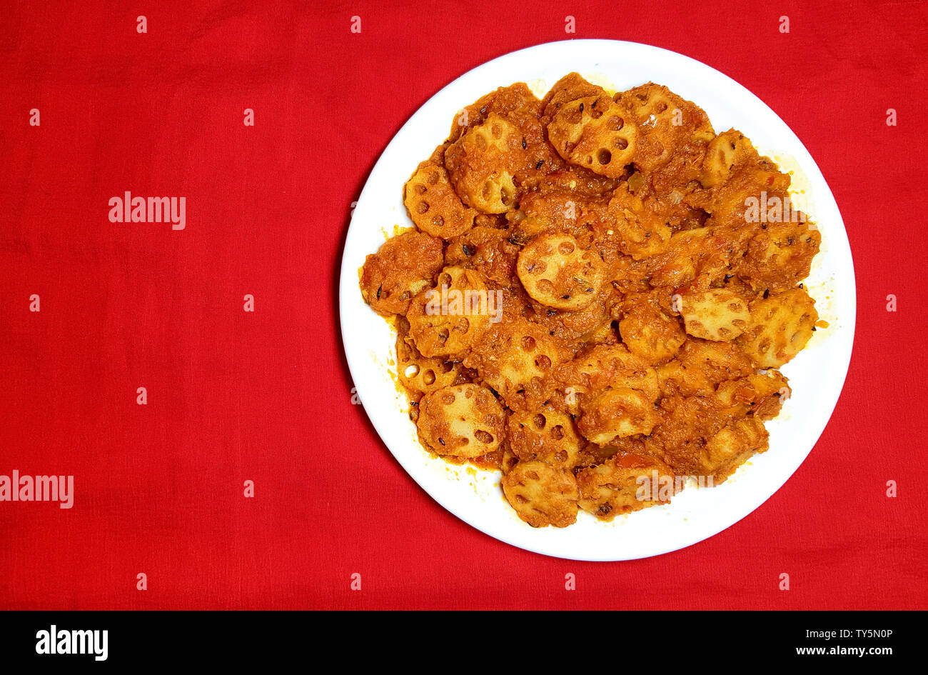 Spicy lotus stem curry Stock Photo - Alamy