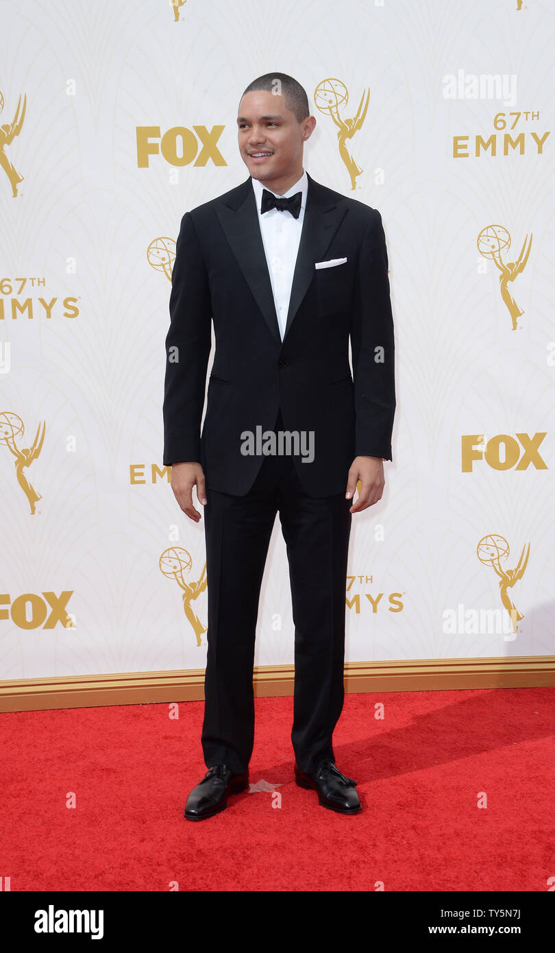 Comedian Trevor Noah arrives at the 67th Primetime Emmy Awards in the ...