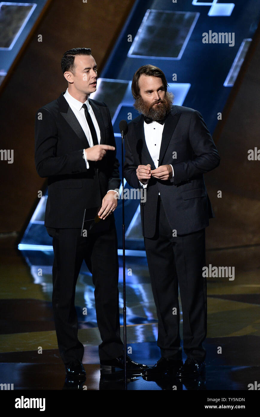 Actors Colin Hanks and Will Forte appear onstage during the 67th ...