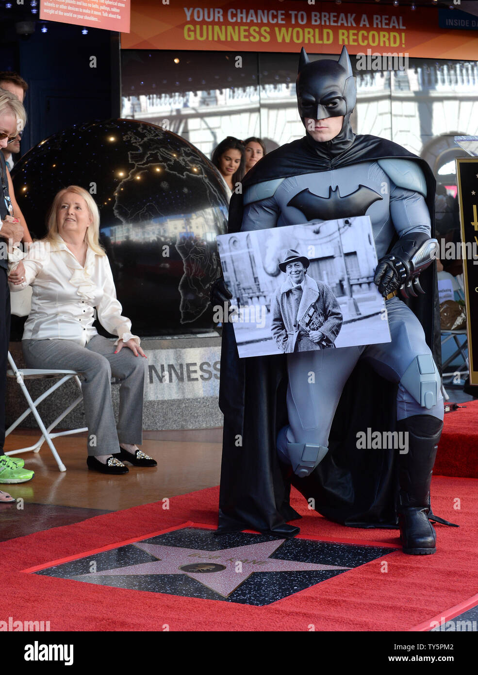 Elizabeth Sanders (L), the widow of "Batman" creator, the late Bob Kane ...