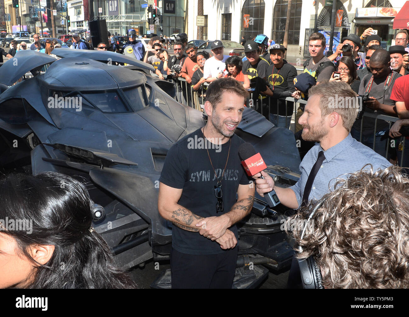 Filmmaker Zack Snyder speaks with reporters following a posthumous ...