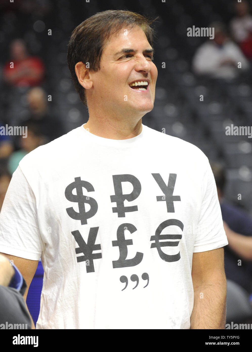 Dallas Mavericks owner Mark Cuban speaks to the media before the game ...