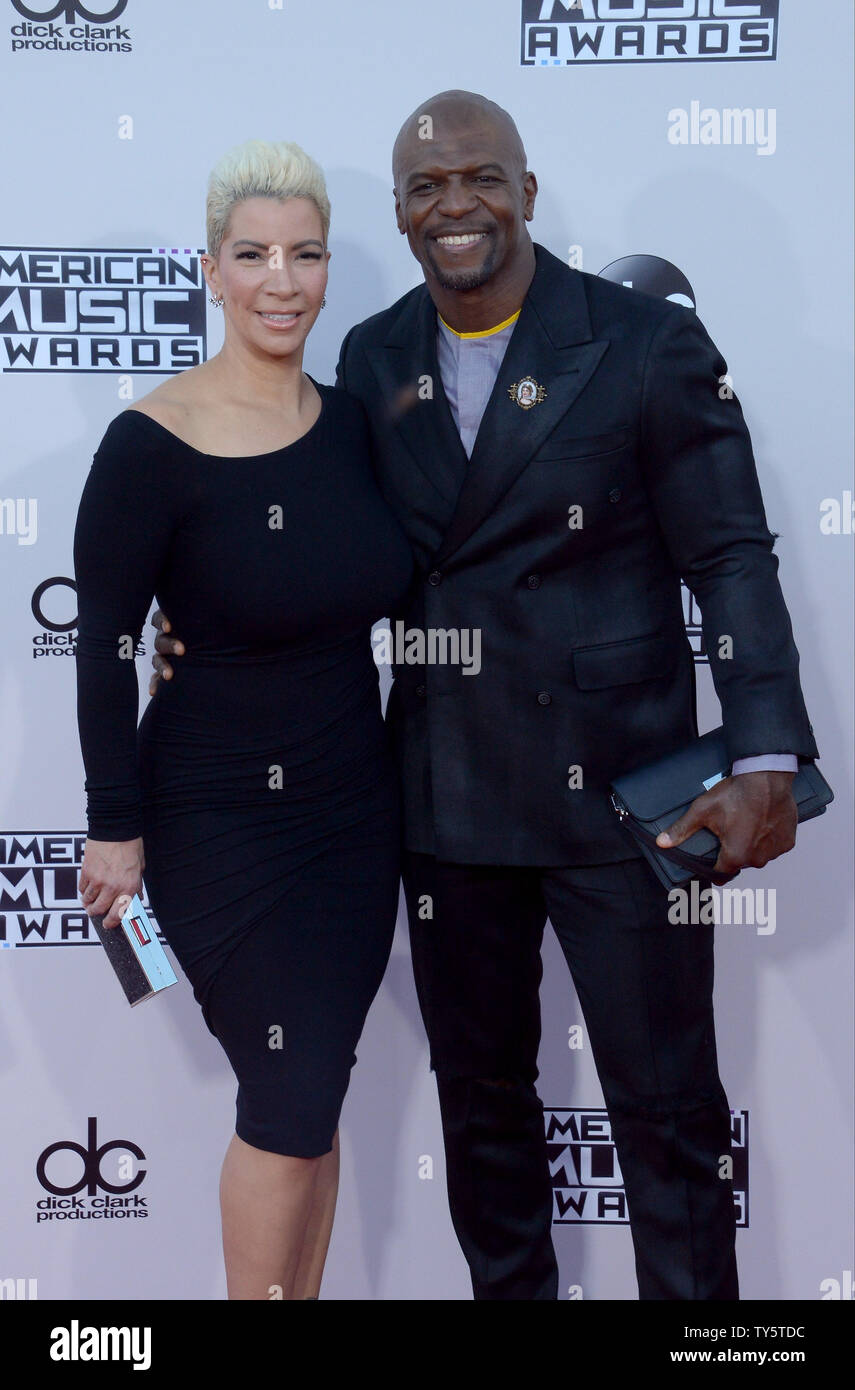 Actor Terry Crews, right, and wife Rabecca King-Crews arrive for the ...