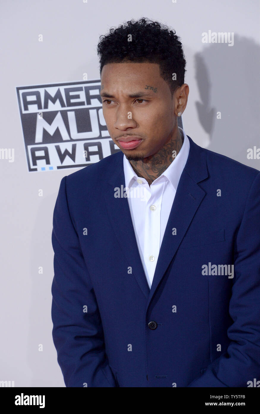 Rapper Tyga arrives for the 43rd annual American Music Awards held at ...
