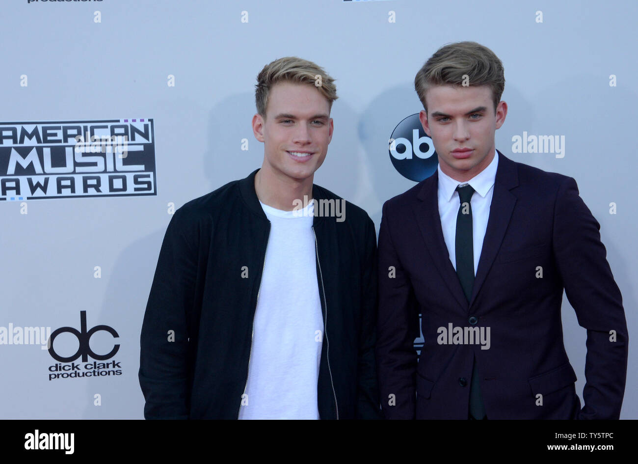 From left, actors Austin Rhodes and Aaron Rhodes arrive for the 43rd ...