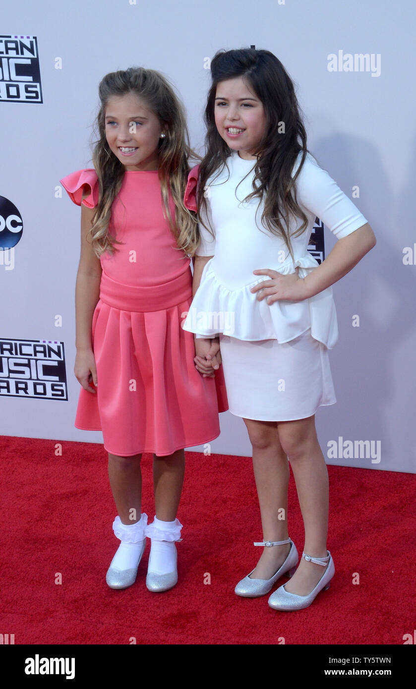 From left, TV personalities Rosie Grace and Sophia Grace arrive for the ...