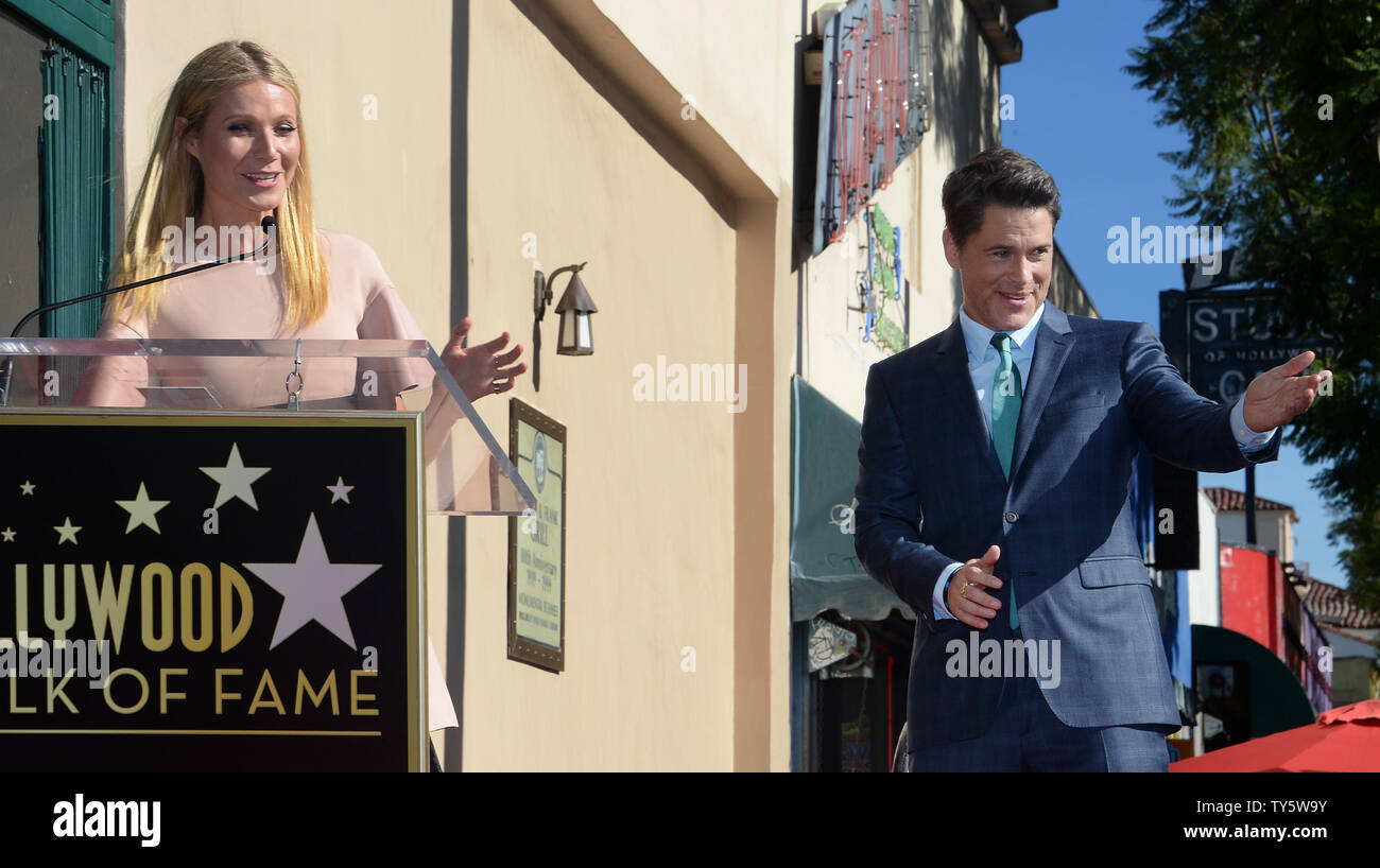 Actor Robe Lowe reacts to comments by actress Gwyneth Paltrow during an ...