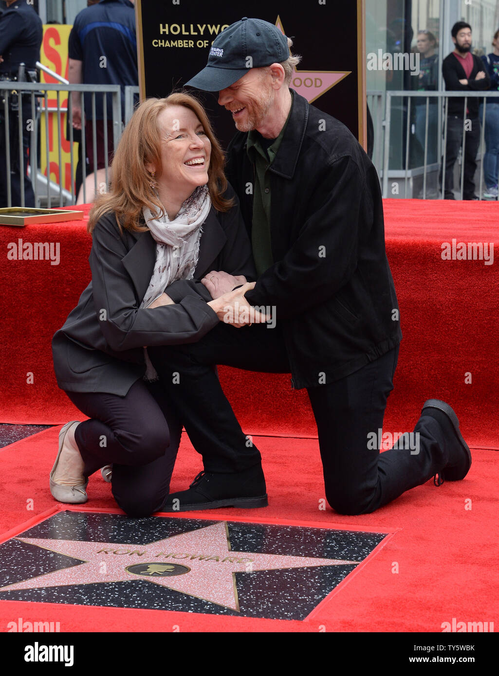 Director and actor Ron Howard is joined by his wife Cheryl Howard ...
