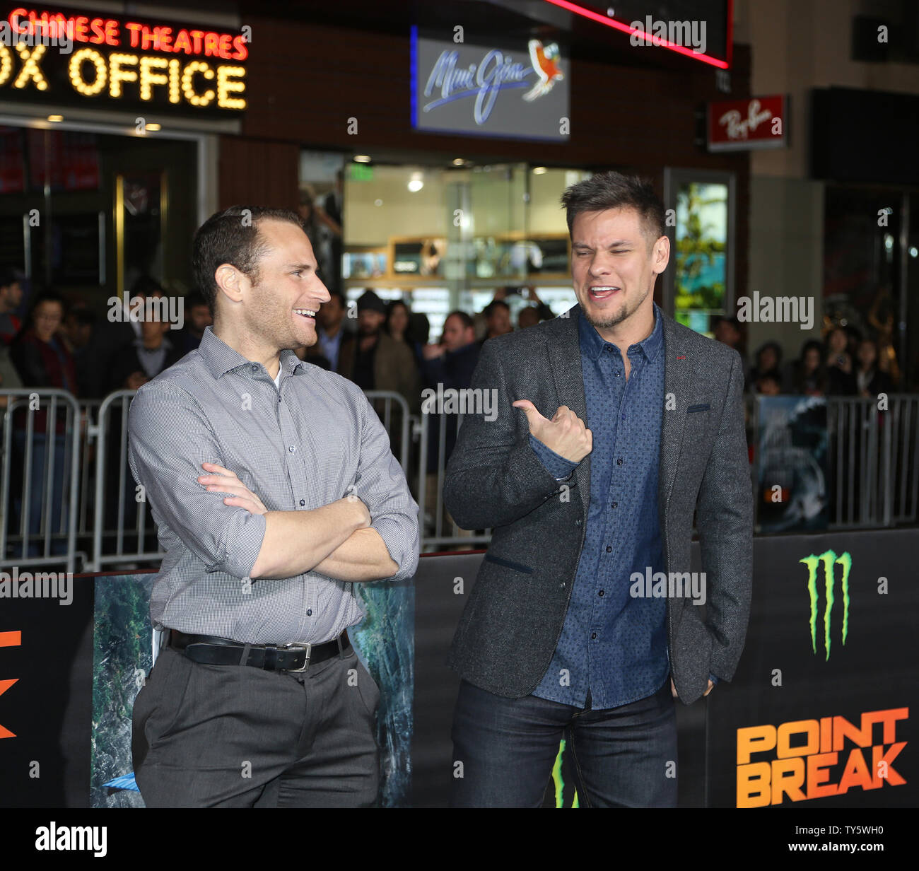Matt Weiss (L) and Theo Von attend the premiere of the film "Point ...