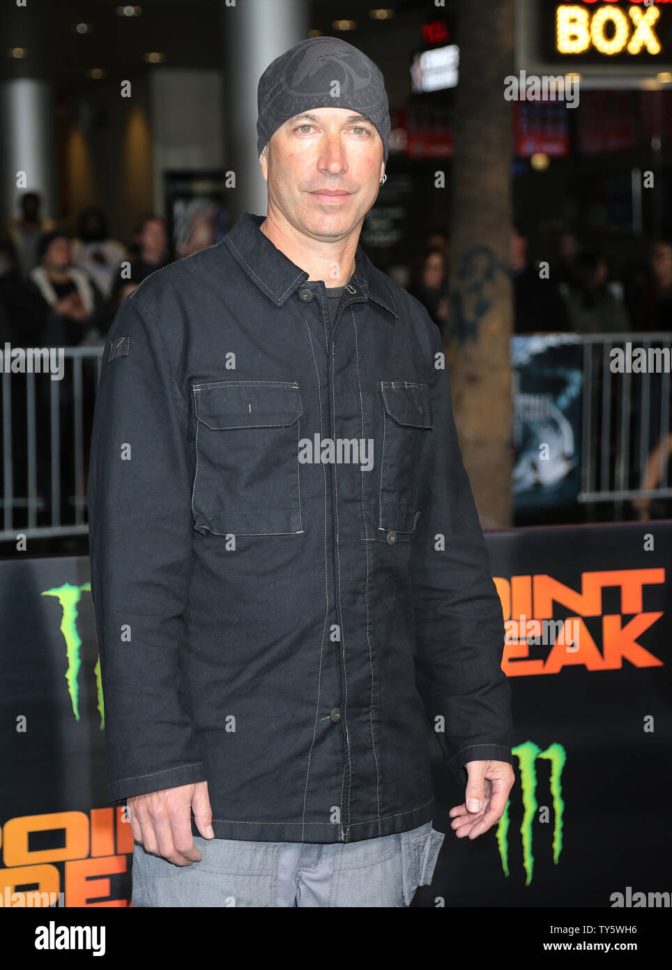 Ericson Core attends the premiere of the film "Point Break" at the TCL ...