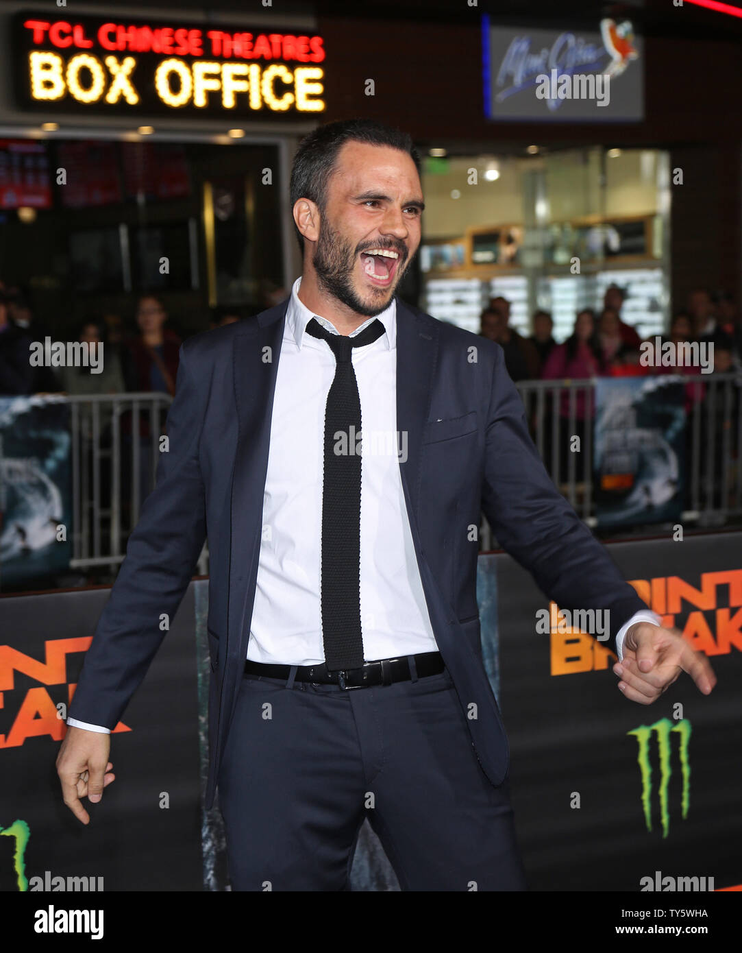 Juan Pablo Raba attends the premiere of the film "Point Break" at the ...