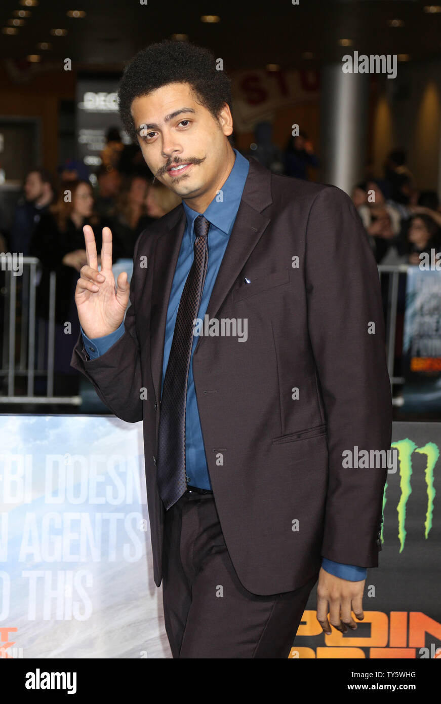 Seth Troxler attends the premiere of the film "Point Break" at the TCL ...