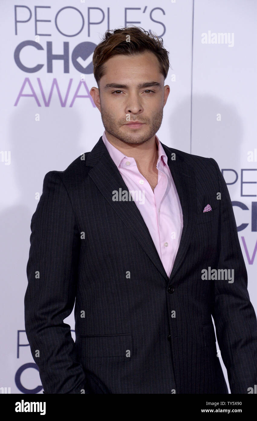 Actor Ed Westwick arrives for the 42nd annual People's Choice Awards at ...