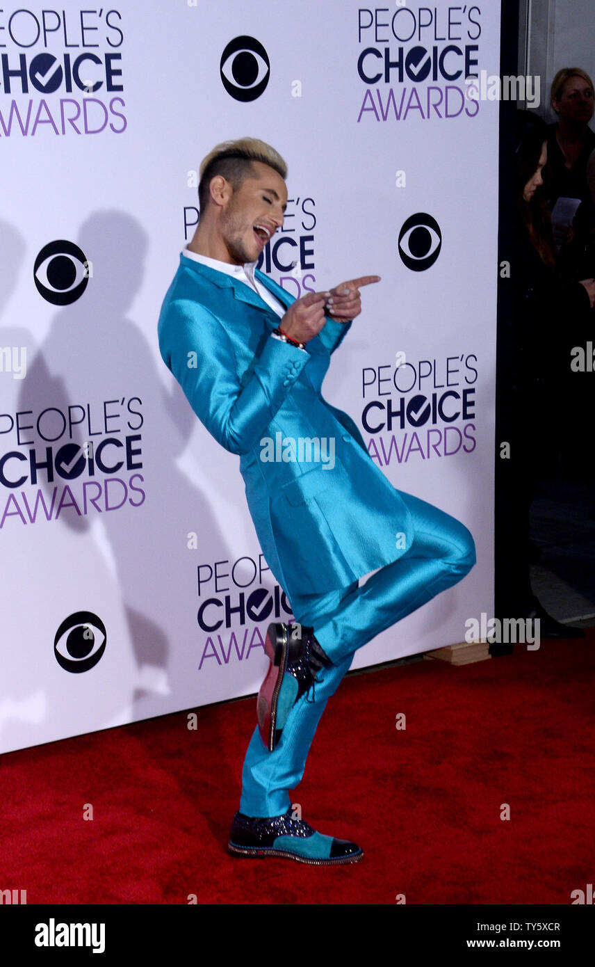 Dancer Frankie Grande arrives for the 42nd annual People's Choice ...