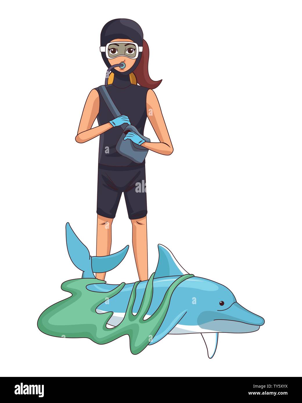 scuba diving avatar cartoon character Stock Vector Image & Art - Alamy