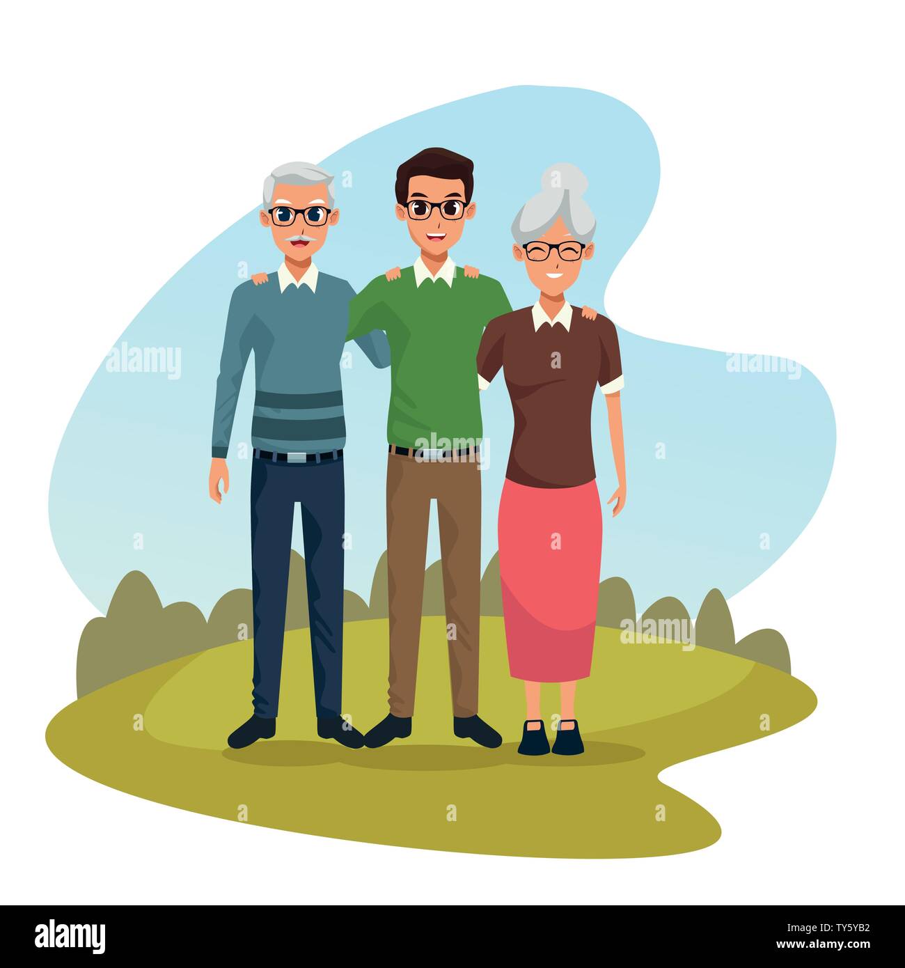 Family parents and son cartoons Stock Vector Image & Art - Alamy