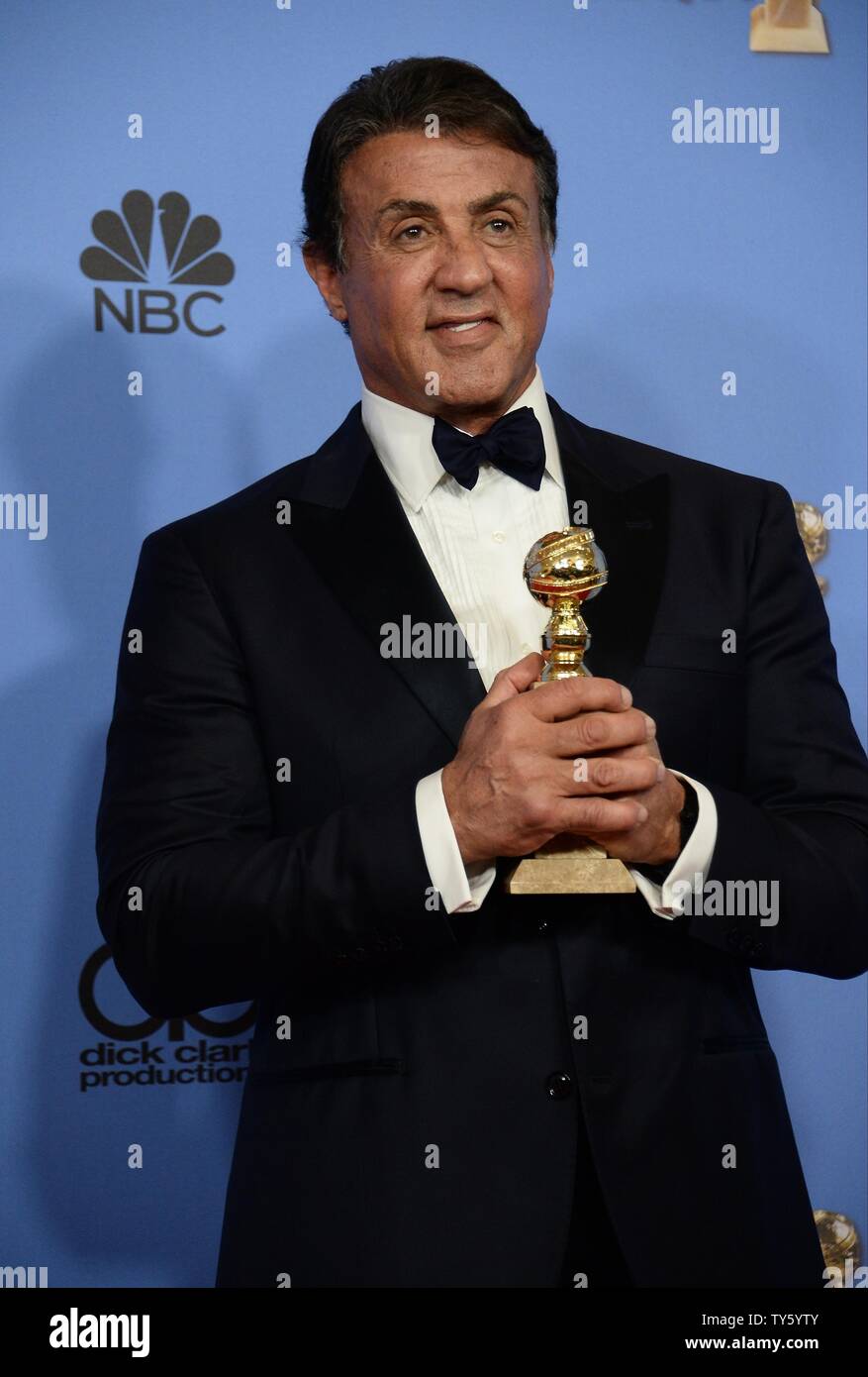 Actor Sylvester Stallone, winner of the award for Best Performance by ...