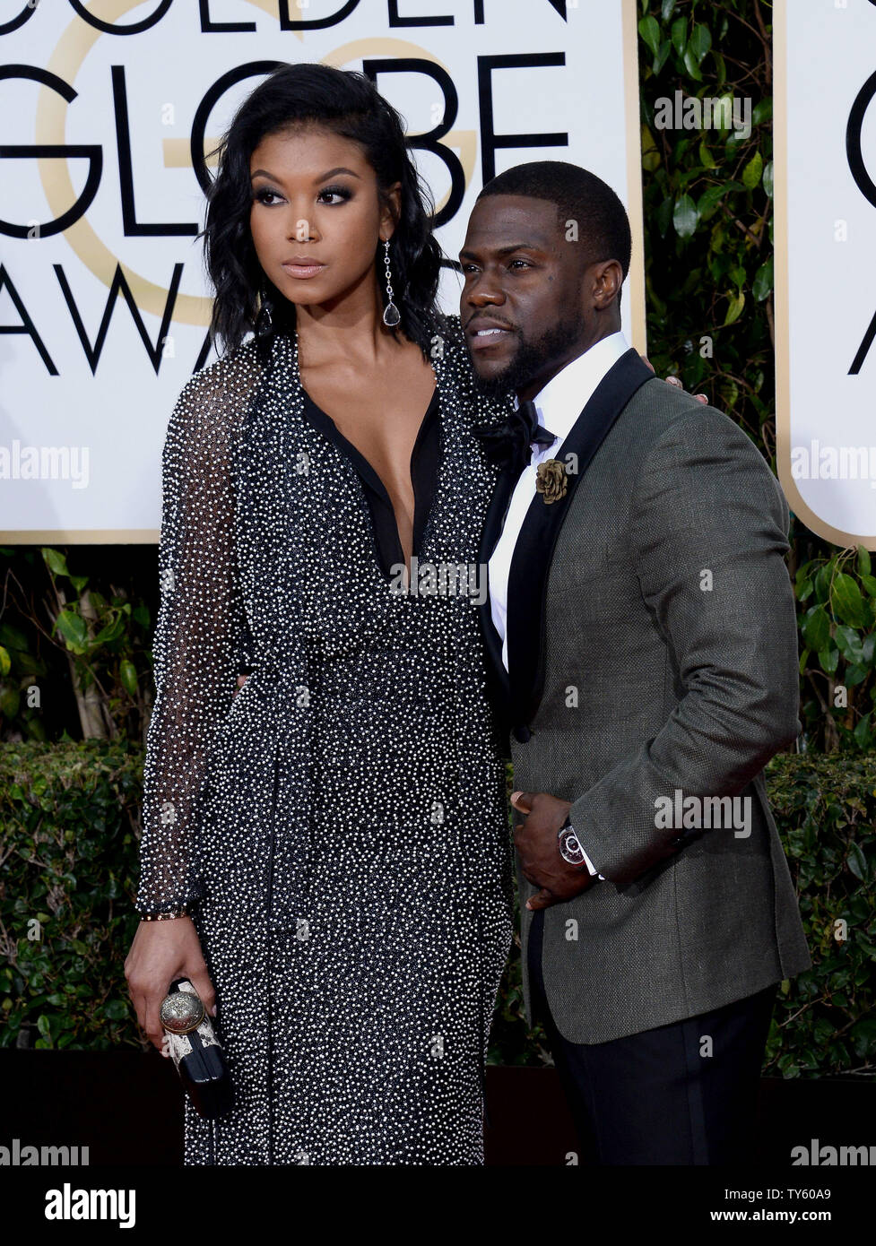 Actor Kevin Hart, right, and Eniko Parrish attend the 73rd annual ...