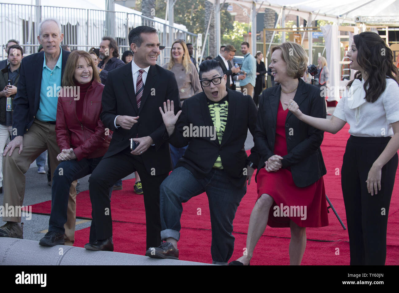 Daryl Anderson (L-R), Kathy Connell, Eric Garcetti, Lea DeLaria, JoBeth ...