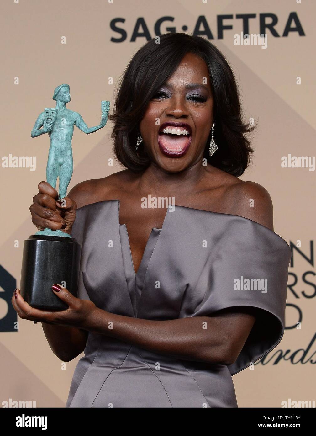 Actress Viola Davis, winner for Outstanding Performance By a Female ...