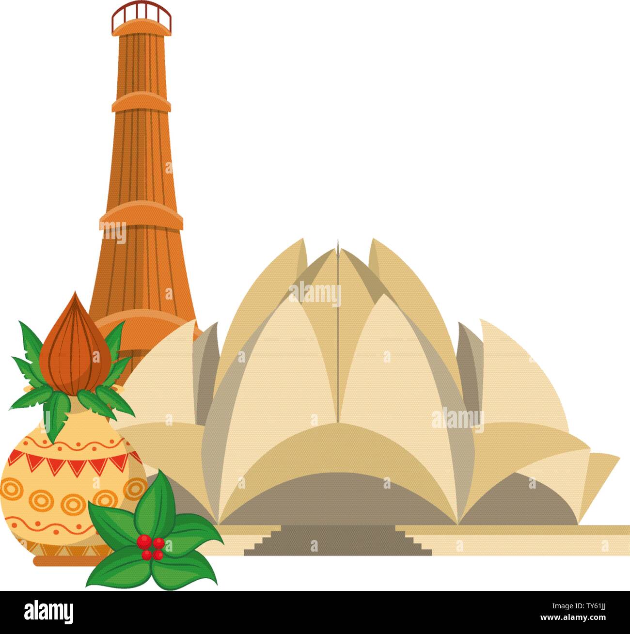 indian building monuments icon cartoon Stock Vector Image & Art - Alamy