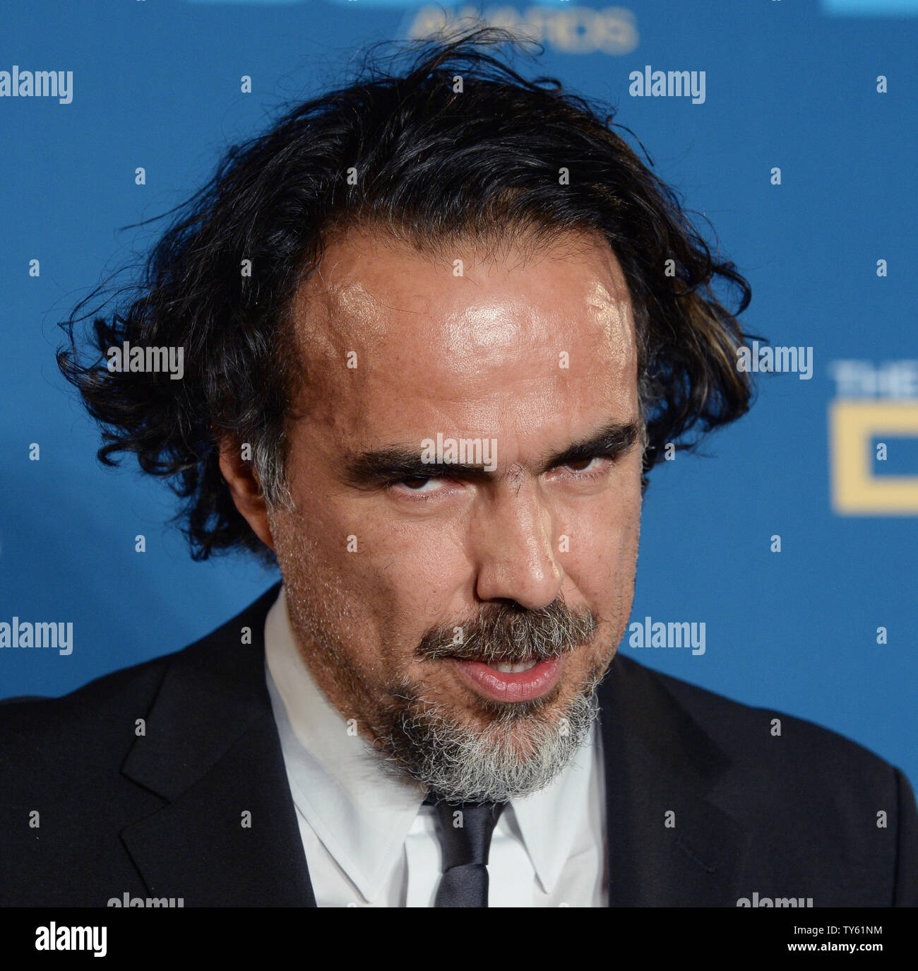 Director Alejandro Gonzalez Inarritu speaks with reporters backstage ...