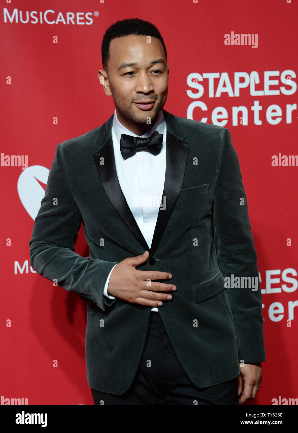 Singer songwriter John Legend arrives for the MusiCares Person of the ...