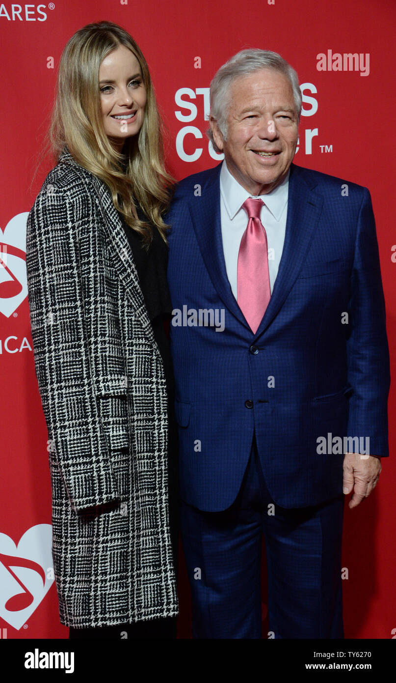 Robert Kraft and Ricki Lander arrive for the MusiCares Person of the ...
